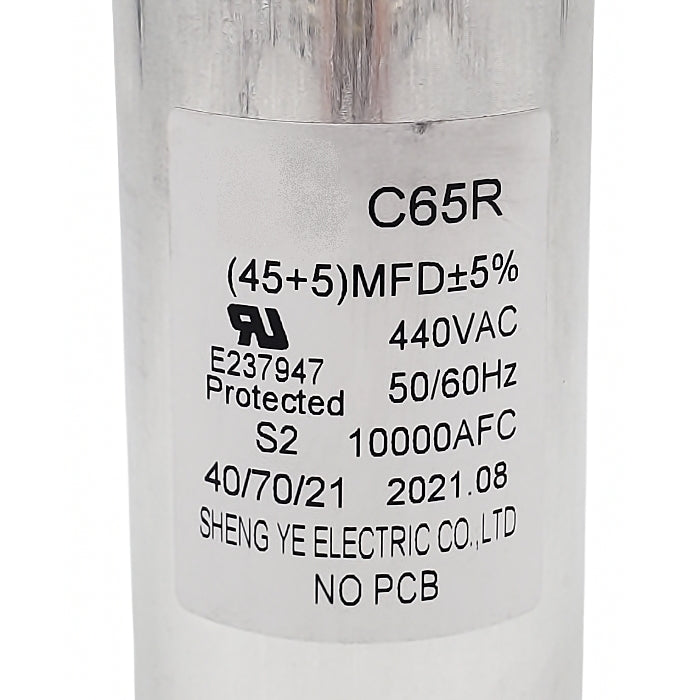 C65R Capacitor 45+5 uF ±5% Motor Round Dual Run 440VAC – QXParts